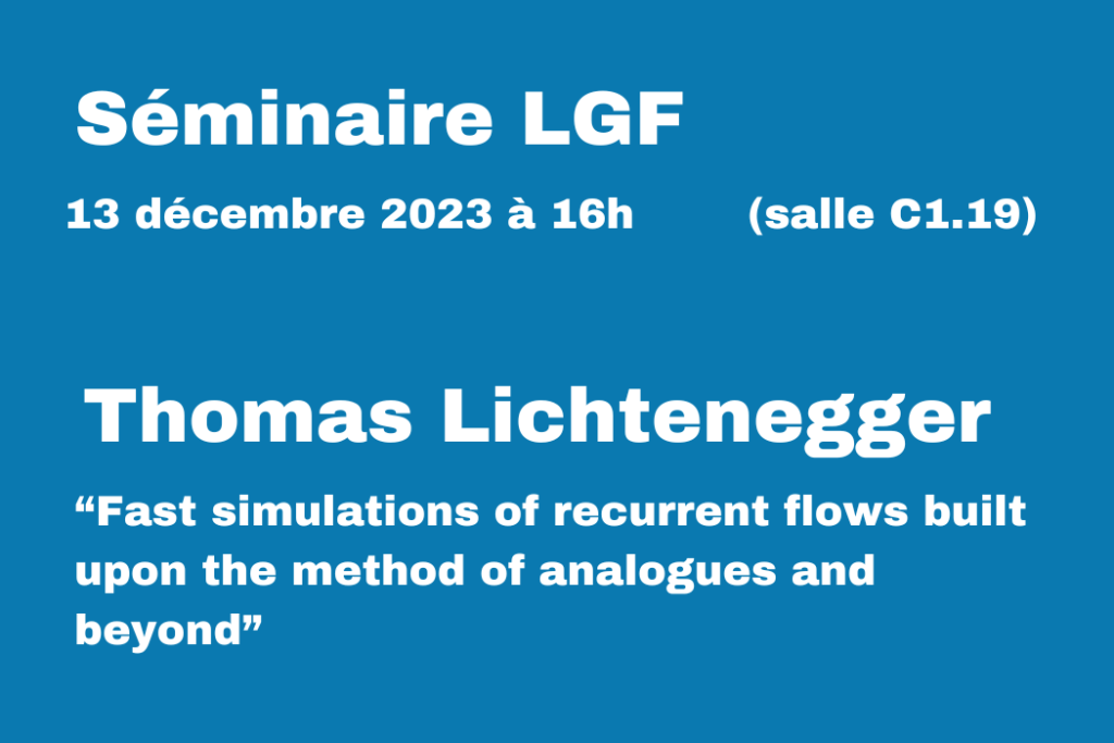 Séminaire LGF - Thomas Lichtenegger (Johannes Kepler Universität Linz, Autriche) - 13 décembre ...